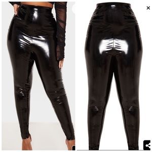 PrettyLittleThing | Pants & Jumpsuits | Plus Size Pvc Vinyl Leggings ...